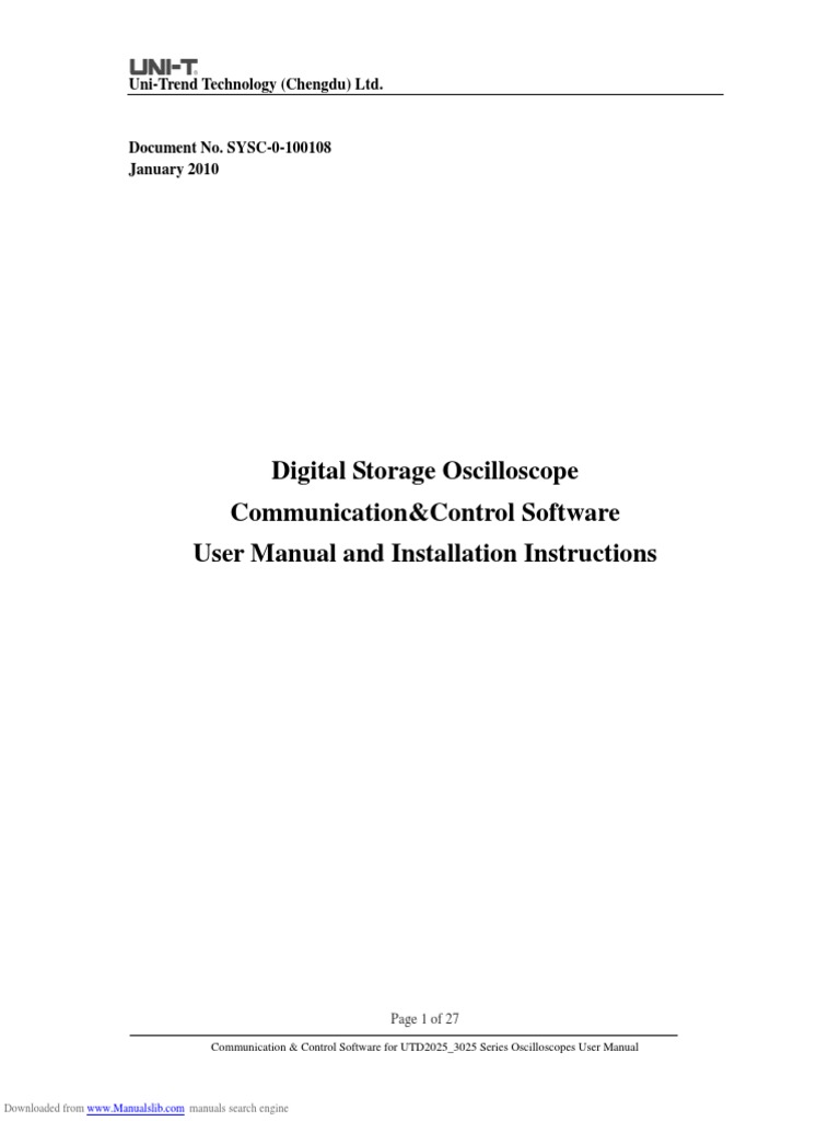 UTD2025 Oscilloscope Software Manual | PDF | Internet Protocols ...