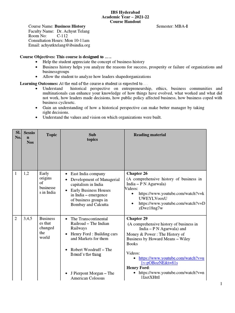 MBA BH Course Handout 2024 | PDF | Economies | Business MBA BH Course Handout 2024 | PDF | Economies | Business