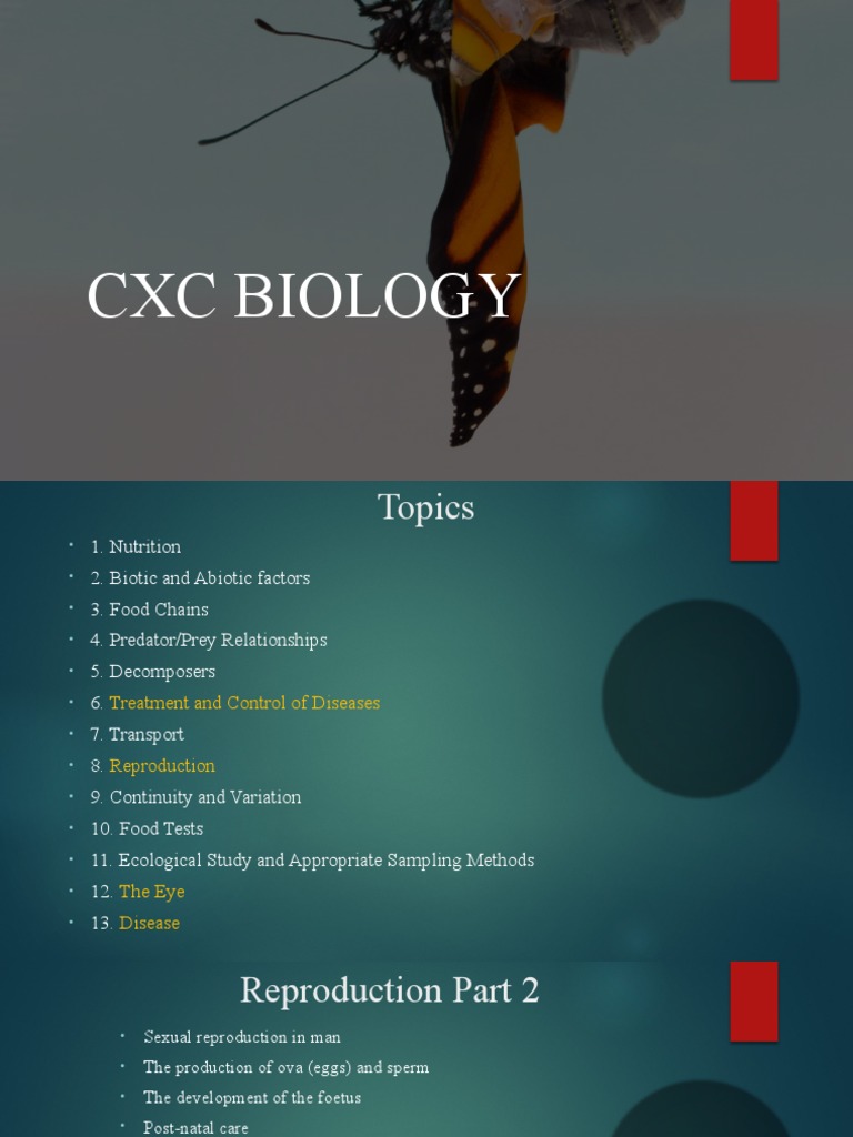 CXC Biology Lecture Series: A Comprehensive Overview of Key Topics in ...