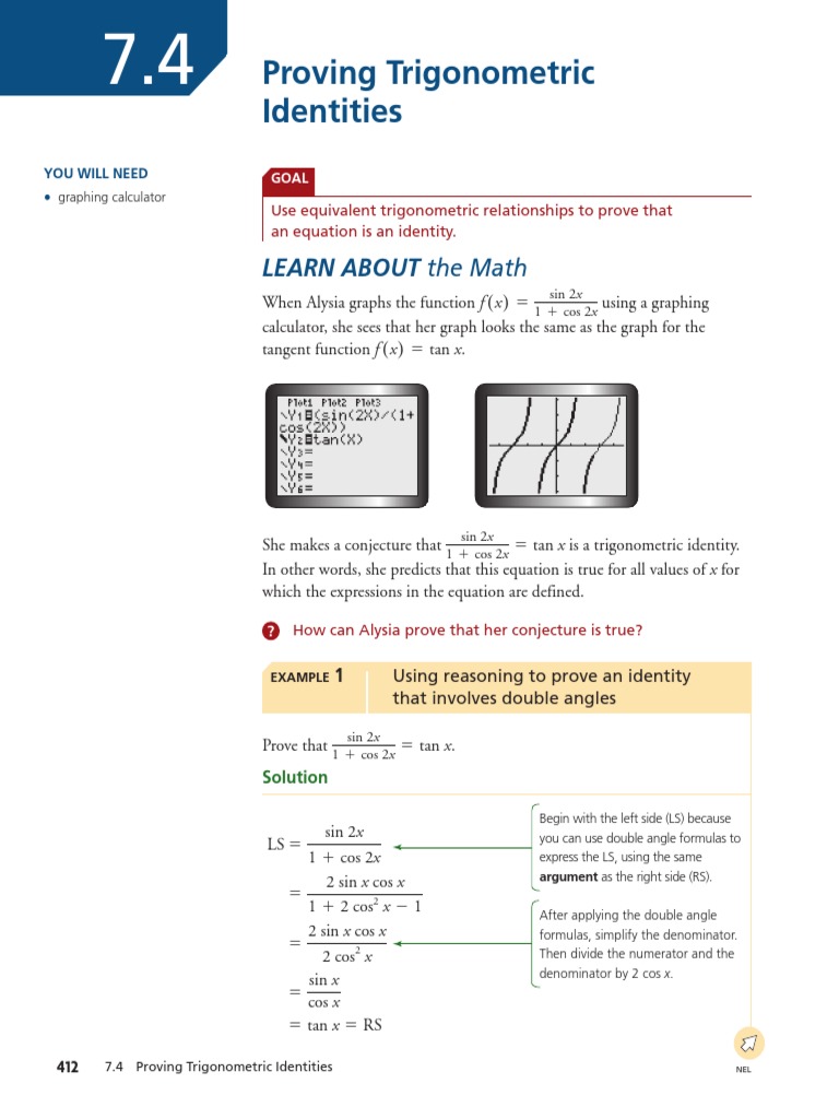 Proving Trigonometric Identities | PDF | Trigonometric Functions ...