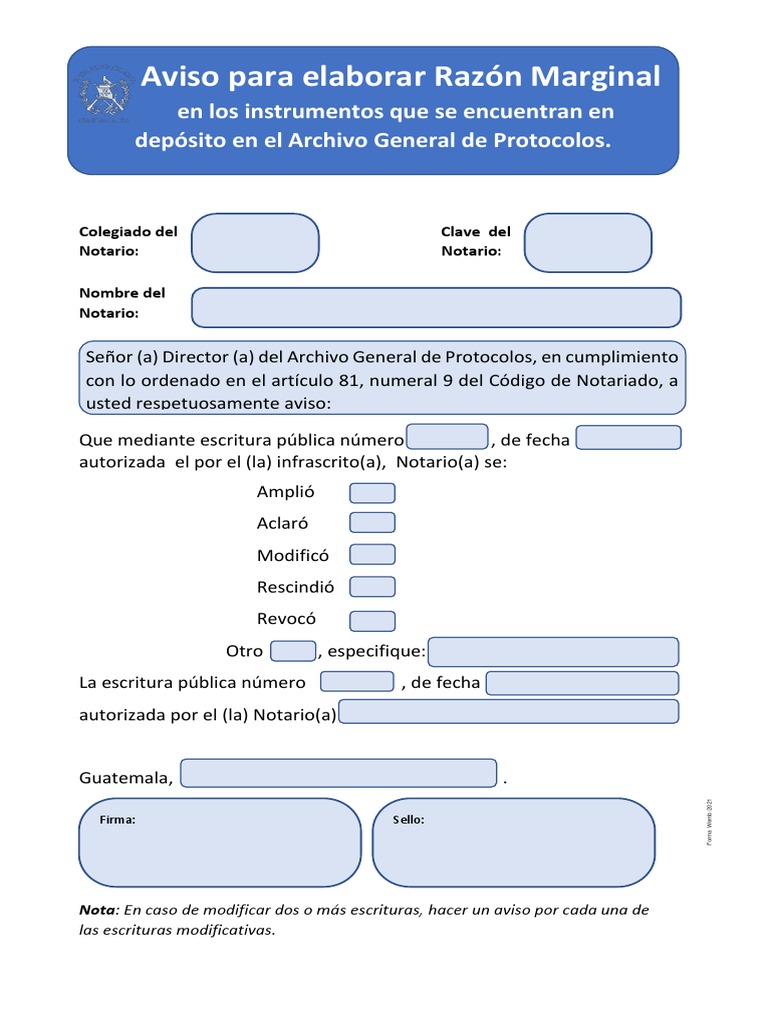 Aviso Editable Archivo | PDF