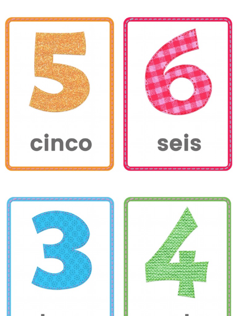 Tarjetas de Numeros | PDF