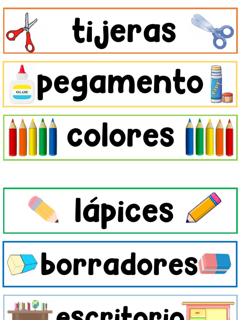 Letreros Material Aula | PDF