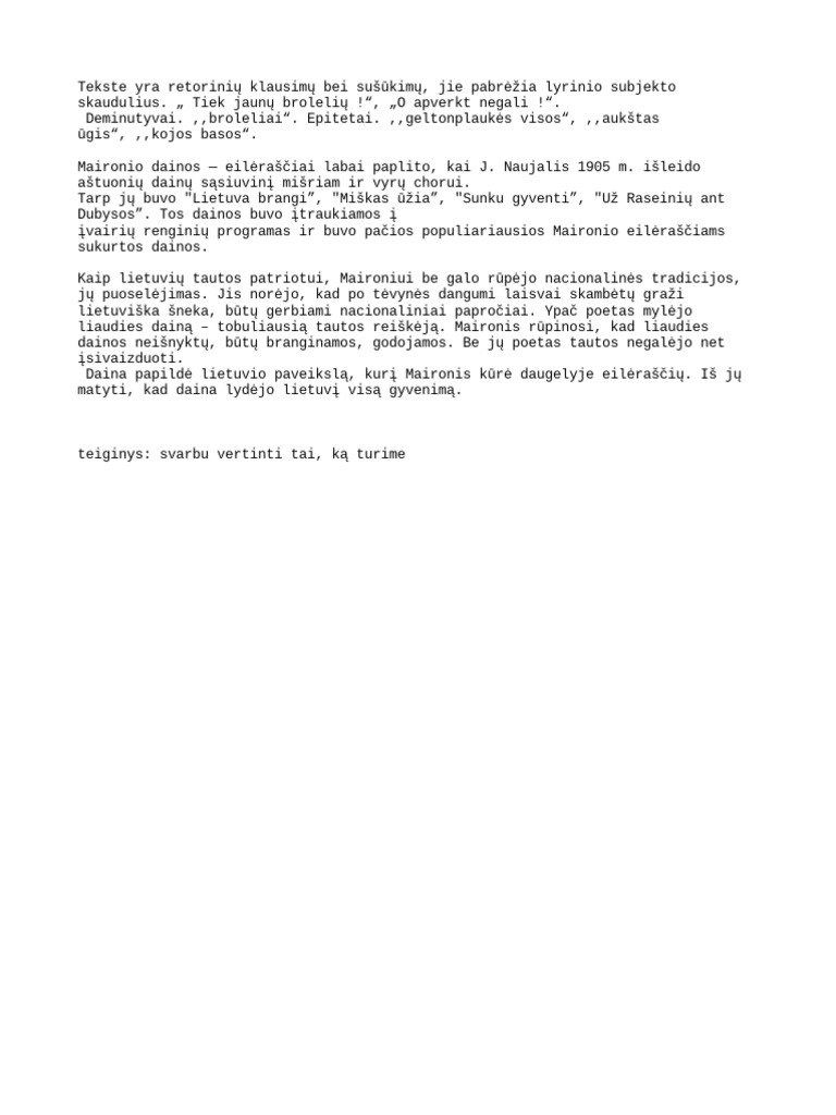 Maironis | PDF