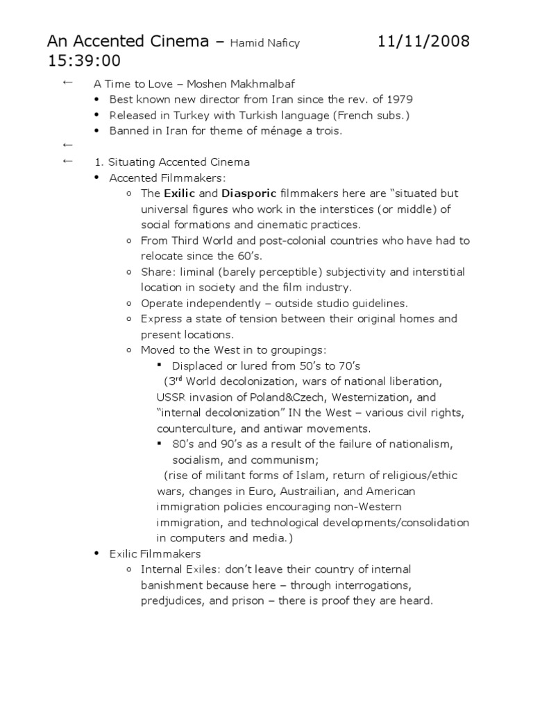 An Accented Cinema - Hamid Naficy | PDF | Diaspora | Ethnic Groups