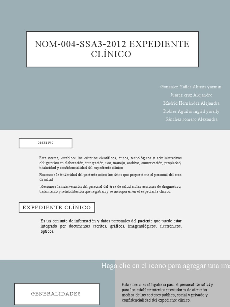 Normas para Expediente Clínico NOM-004 | PDF | Clínica | Diagnostico medico