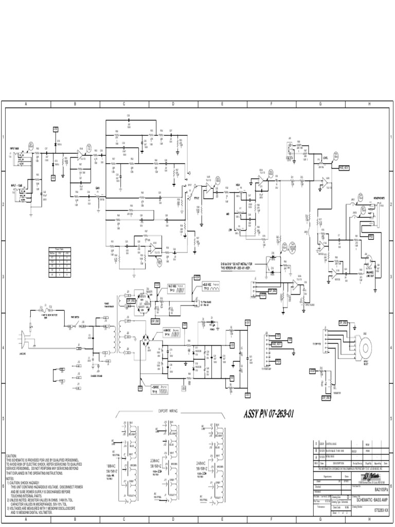 Esquema Eletrico Cubo Contrabaixo Ampeg BA210 SP | PDF