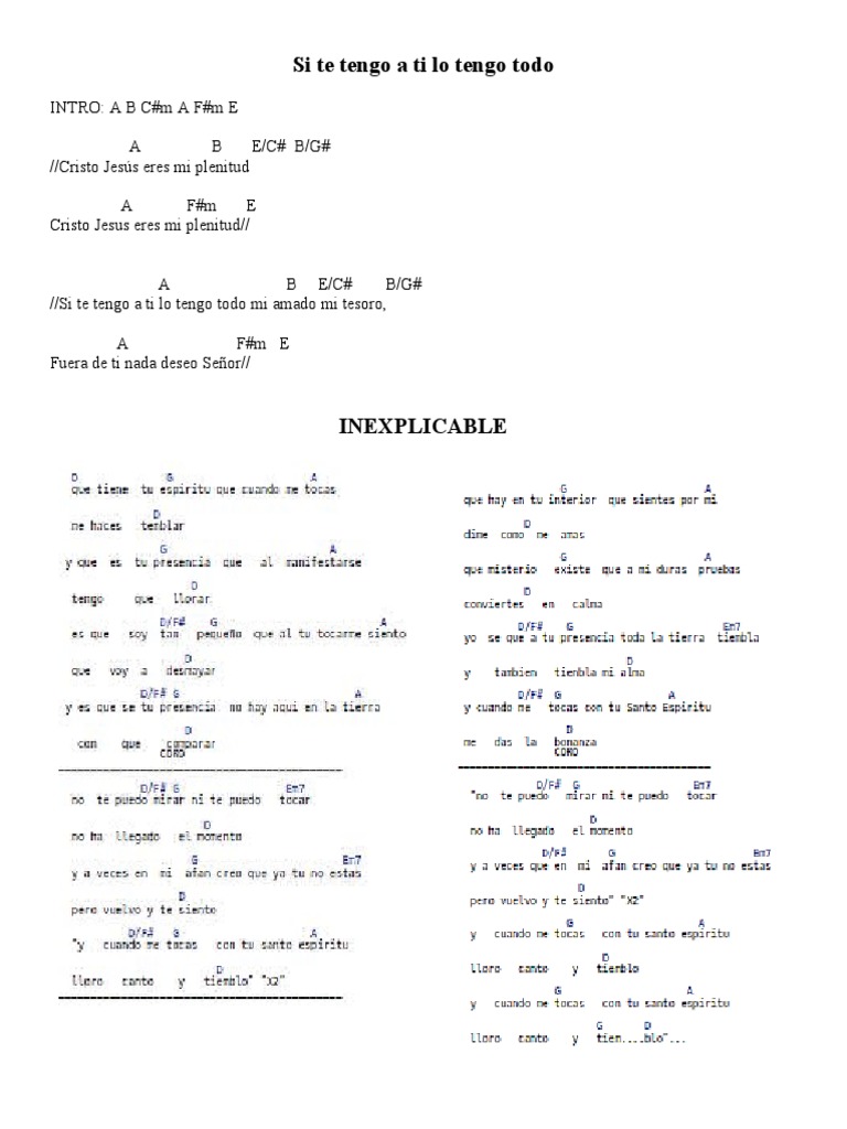 Si Te Tengo A Ti Lo Tengo Todo | PDF