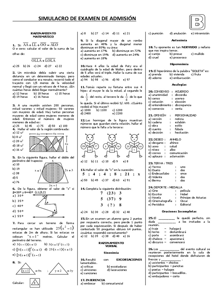 Examen B 27 de Enero | PDF
