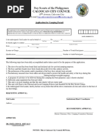 Scouts Canada Adventure Application Form | PDF