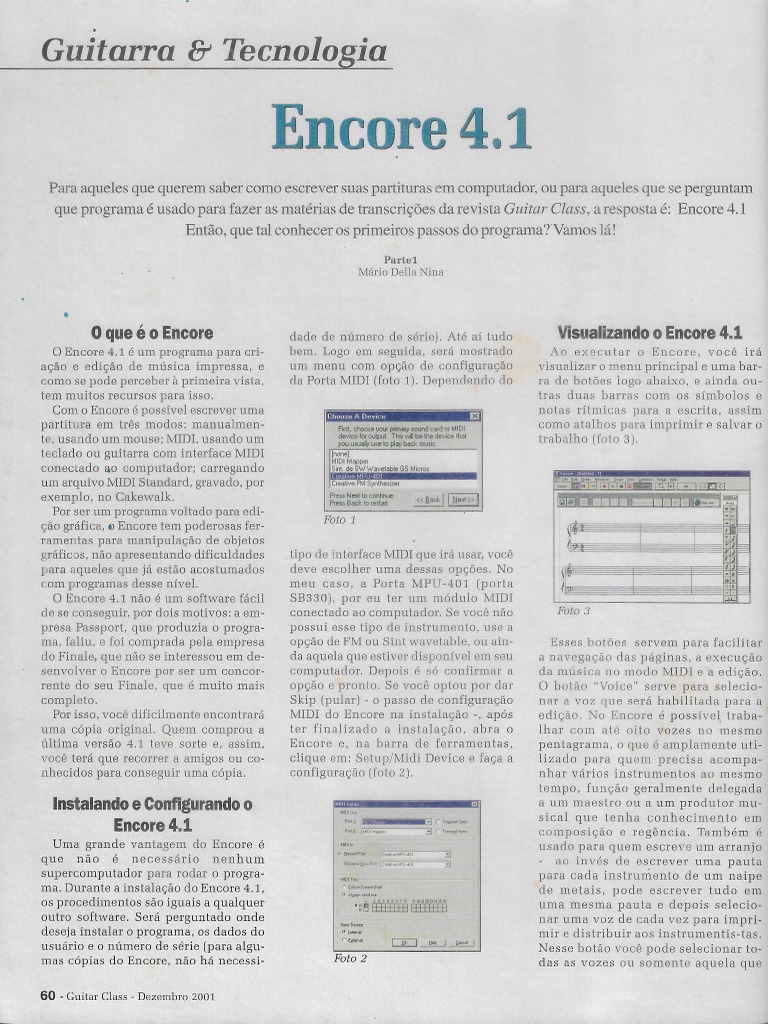 Tutorial Encore 4.1 | PDF
