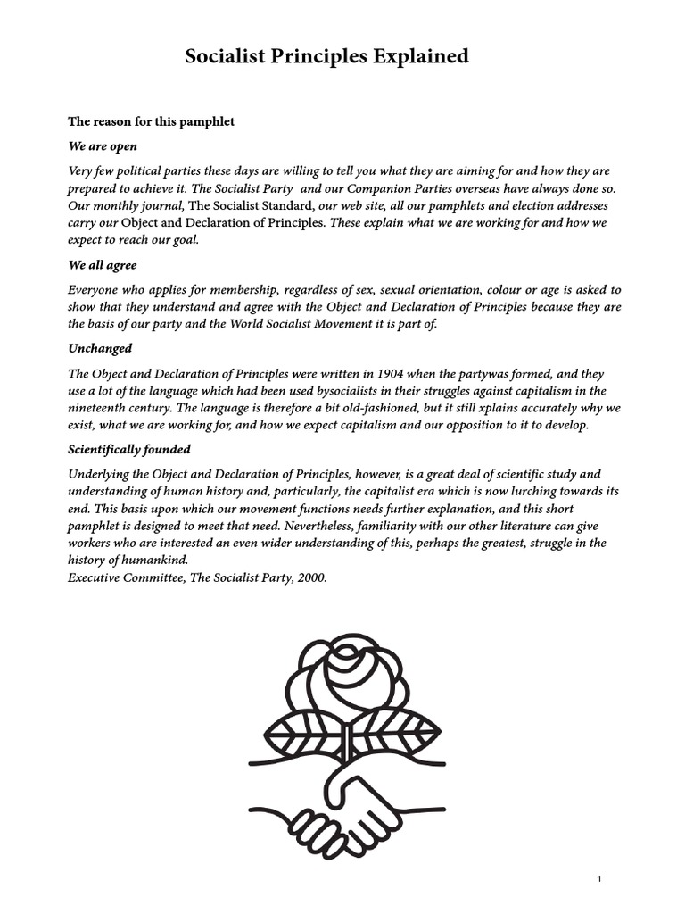 Socialist Principles Explained | PDF