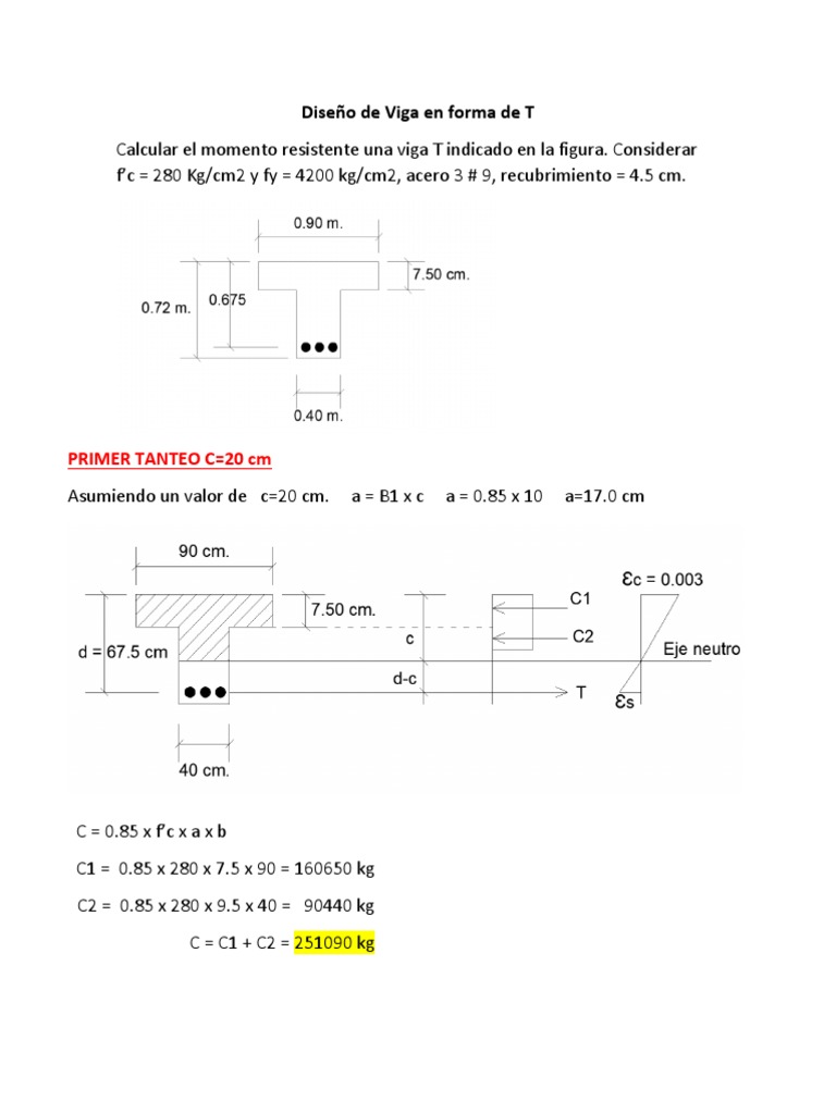 2.4. Ejercicio Diseño Viga en T | PDF