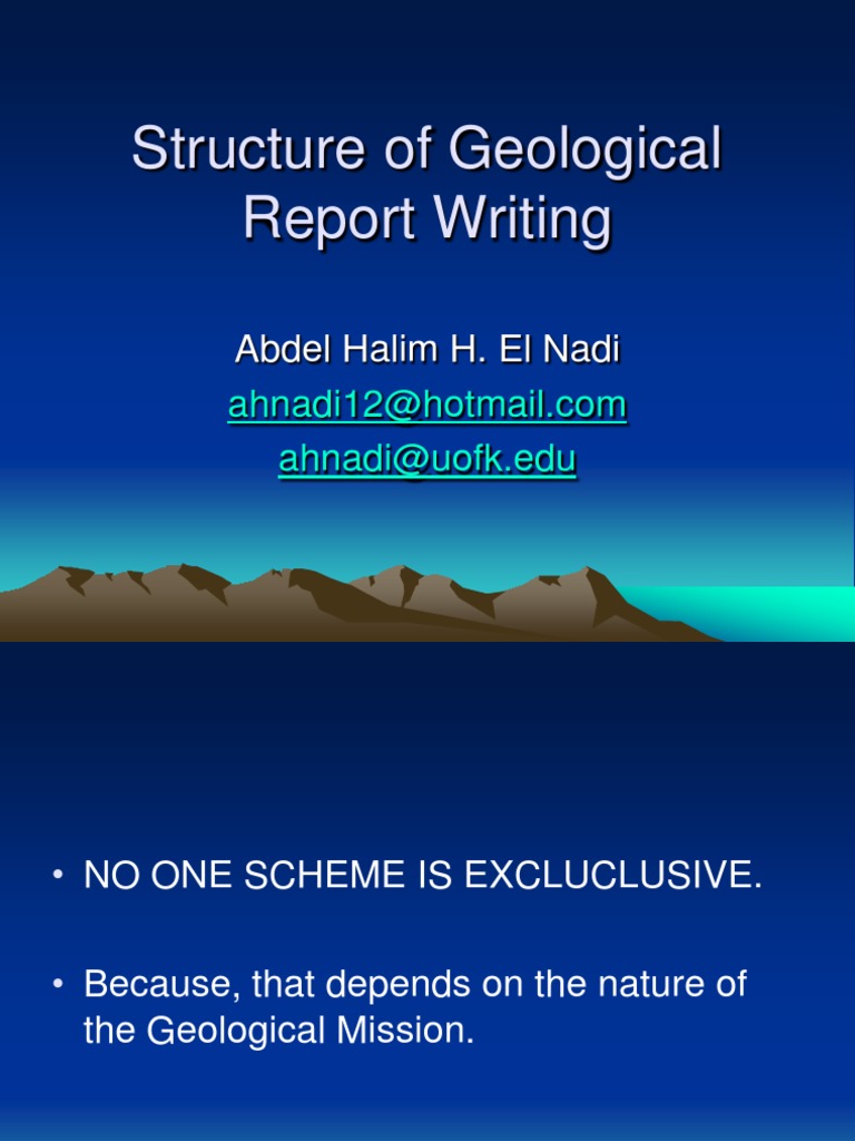 Presentation 6 Report Writing | PDF | Geology | Rock (Geology)