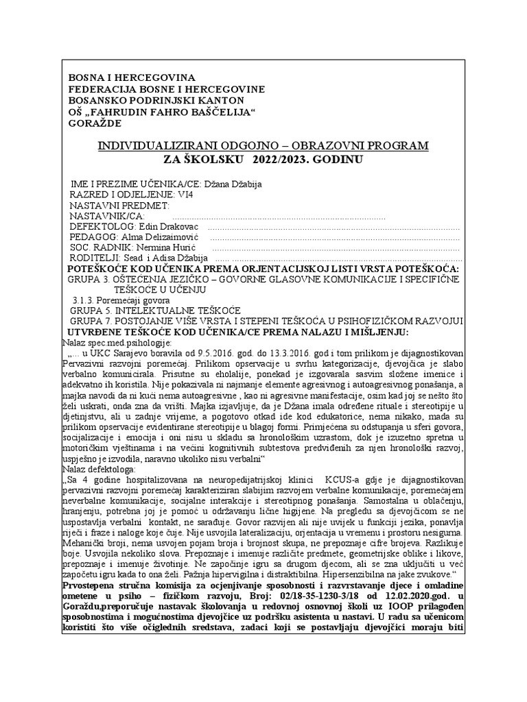 IOOP Džana 2022-23 | PDF