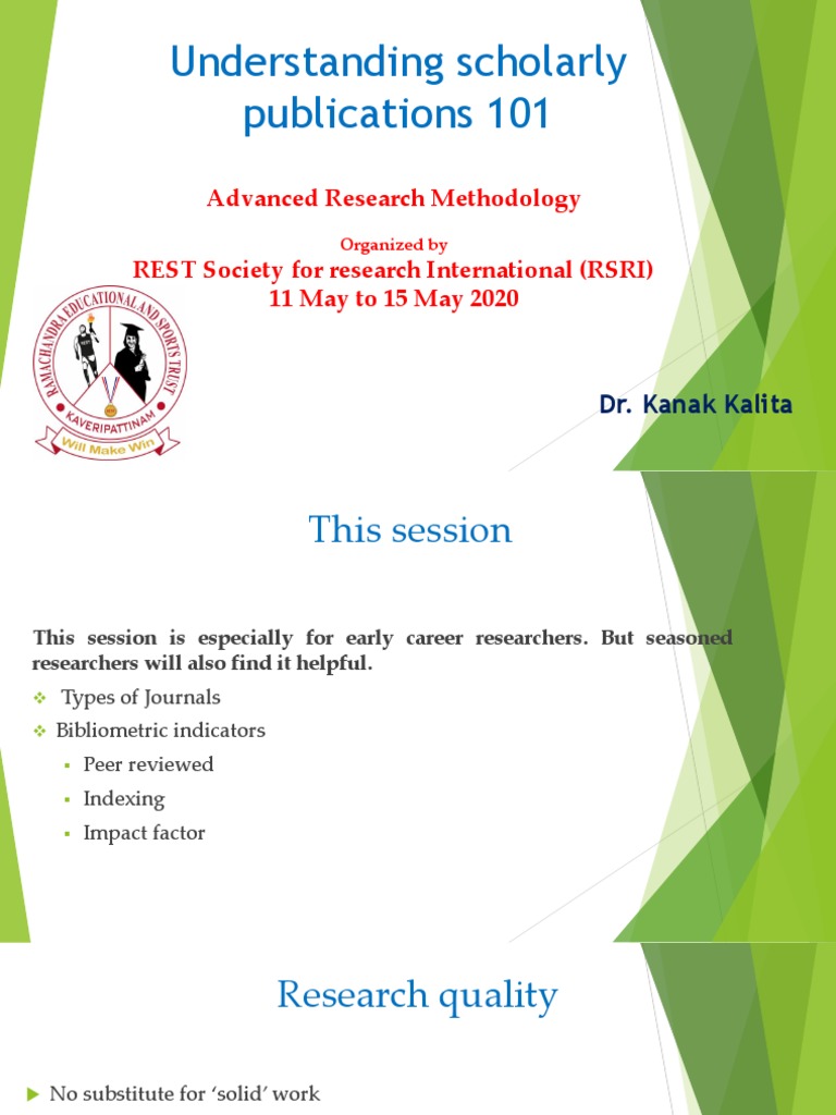 Understanding Scholarly Publications | PDF | Academic Journal ...