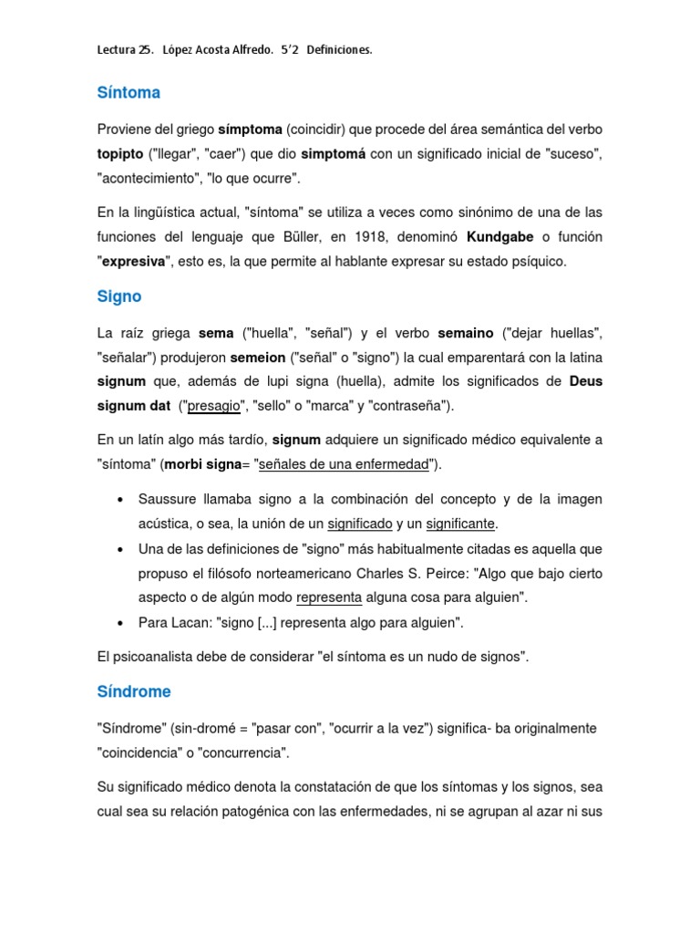 Definición y Descripción de Signo, Síntoma, Síndrome y Características ...