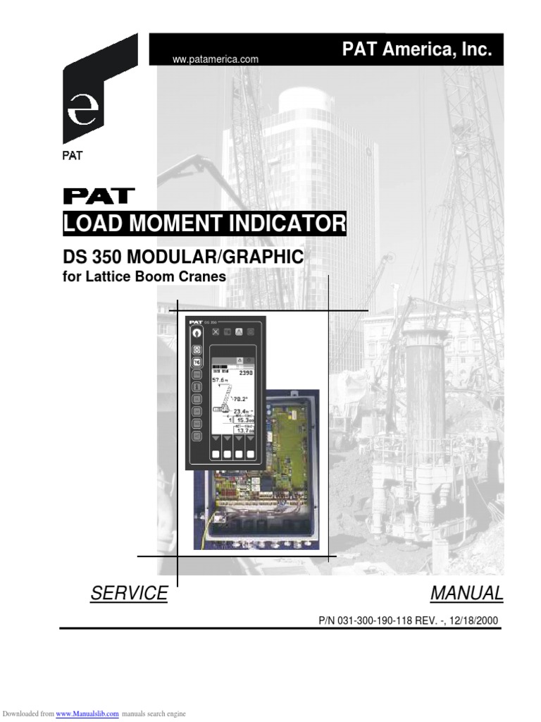 Ds 350 | PDF | Electrical Connector | Crane (Machine)