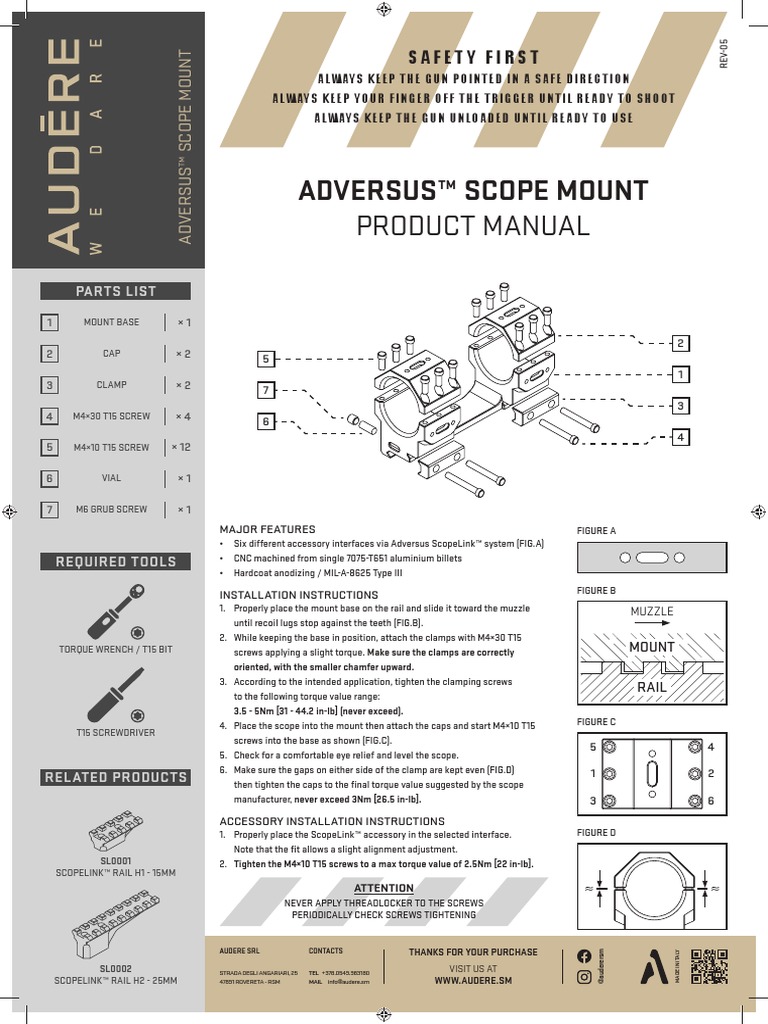 Manual - Mount Audere Adversus EN - Min | PDF