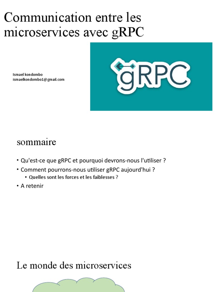 G RPC | PDF | Logiciel multiplateforme | Informatique