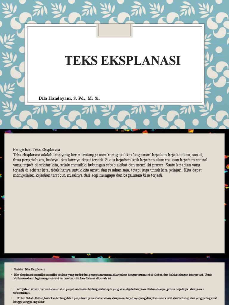 Teks Eksplanasi | PDF