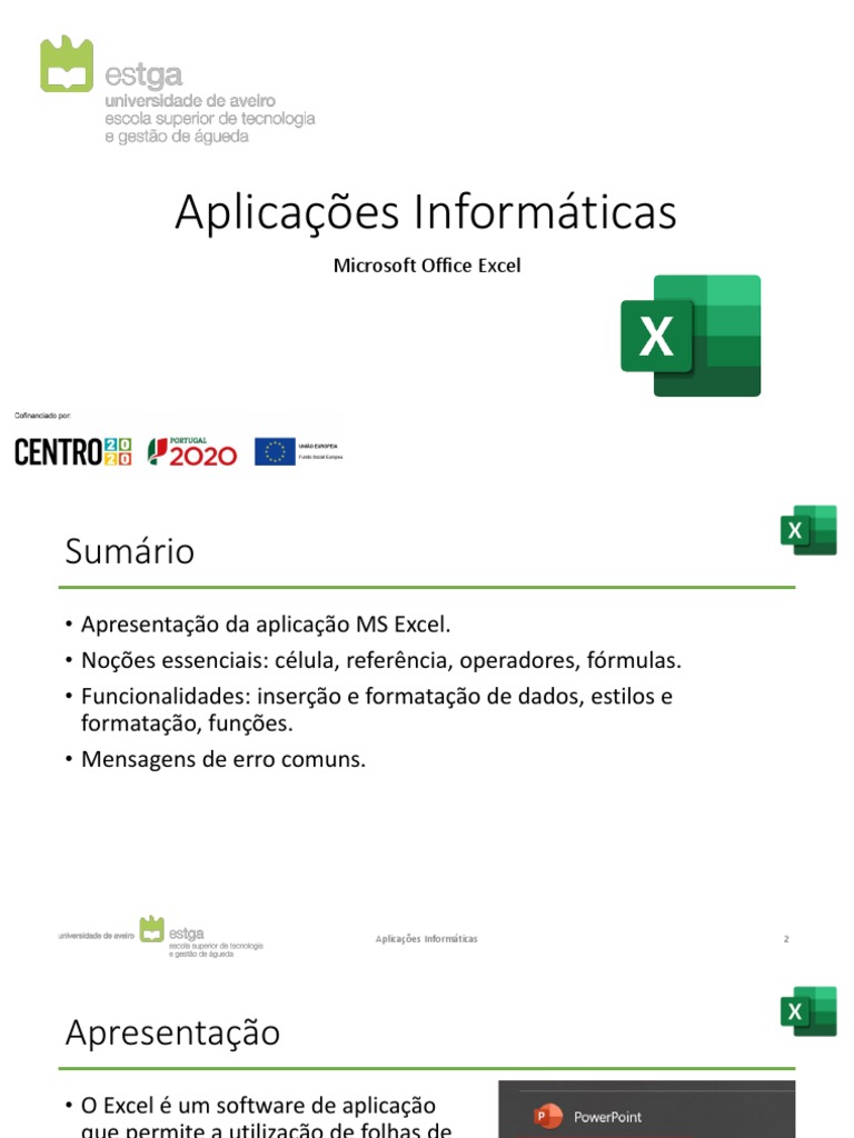 AI Excel Aula 1 | PDF | Planilha | Microsoft Excel
