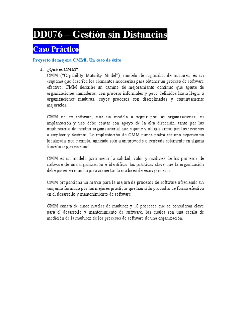 Caso Practico DD076 | PDF | Software | Outsourcing