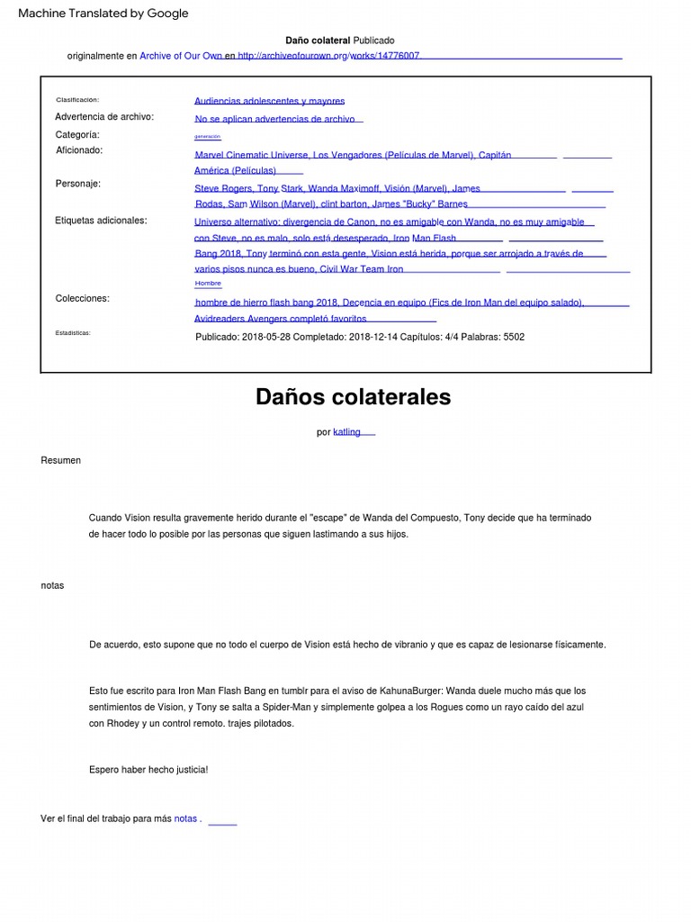 Collateral Damage - ESPAÑOL | PDF