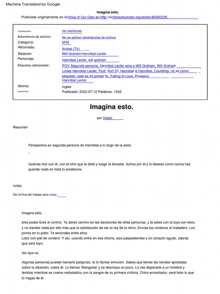 Imagine This - ESPAÑOL | PDF | Novela negra, policíaca y suspenso ...
