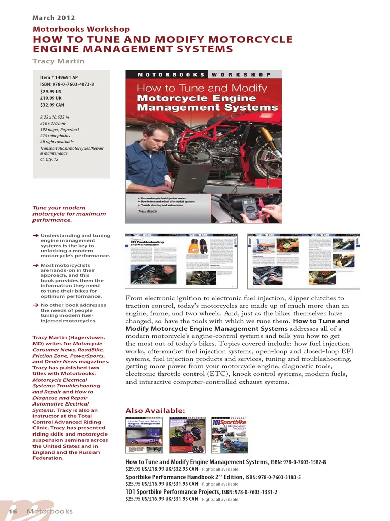 Tune Modern Motorcycle Management Systems | PDF | Motorcycle | Motor ...
