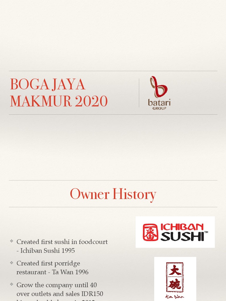 Batari Group's Culinary Expansion Plan | PDF | Sushi | Cuisine