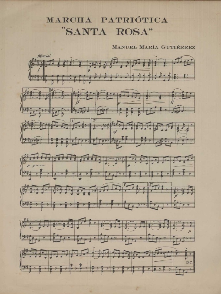 Marcha Patriotica Santa Rosa | PDF