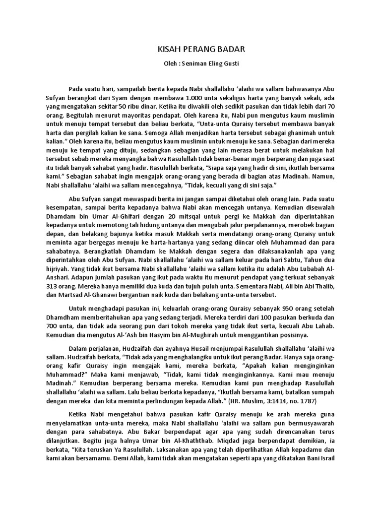 Kisah Perang Badar | PDF