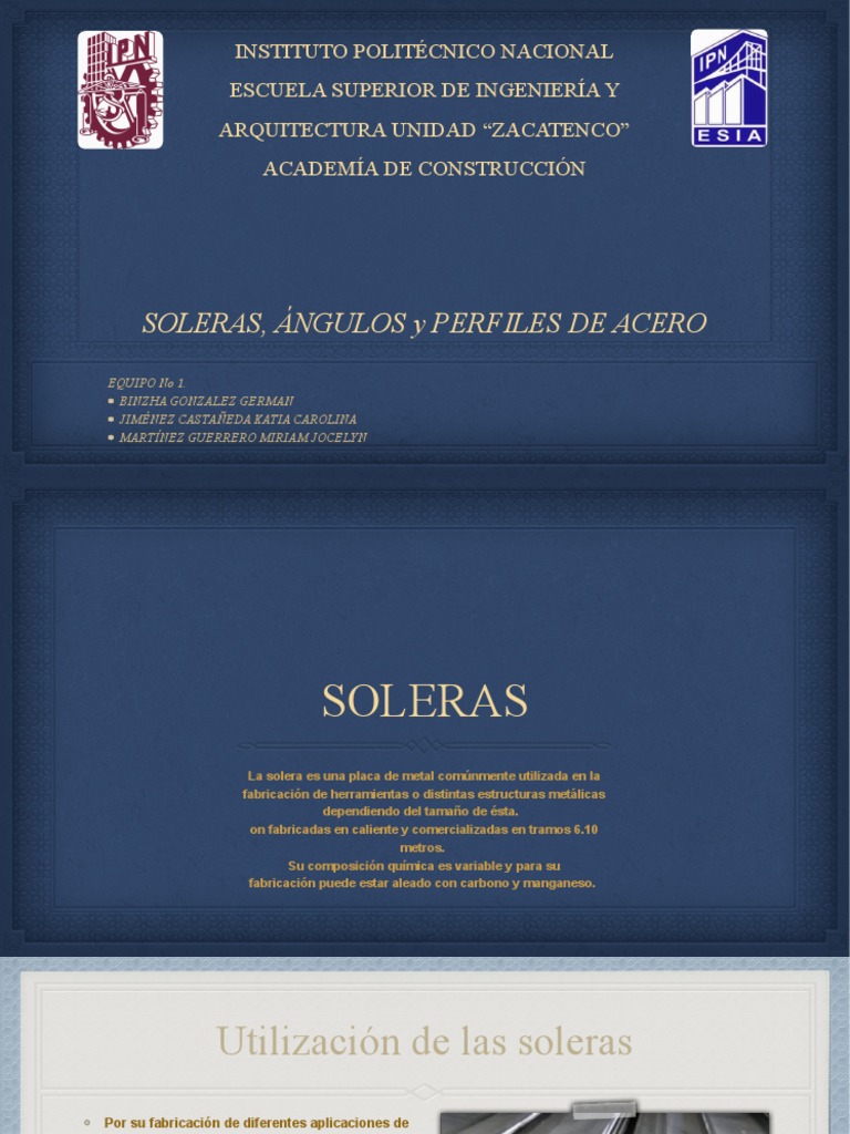 Soleras, Angulos | PDF | Acero | Acero estructural