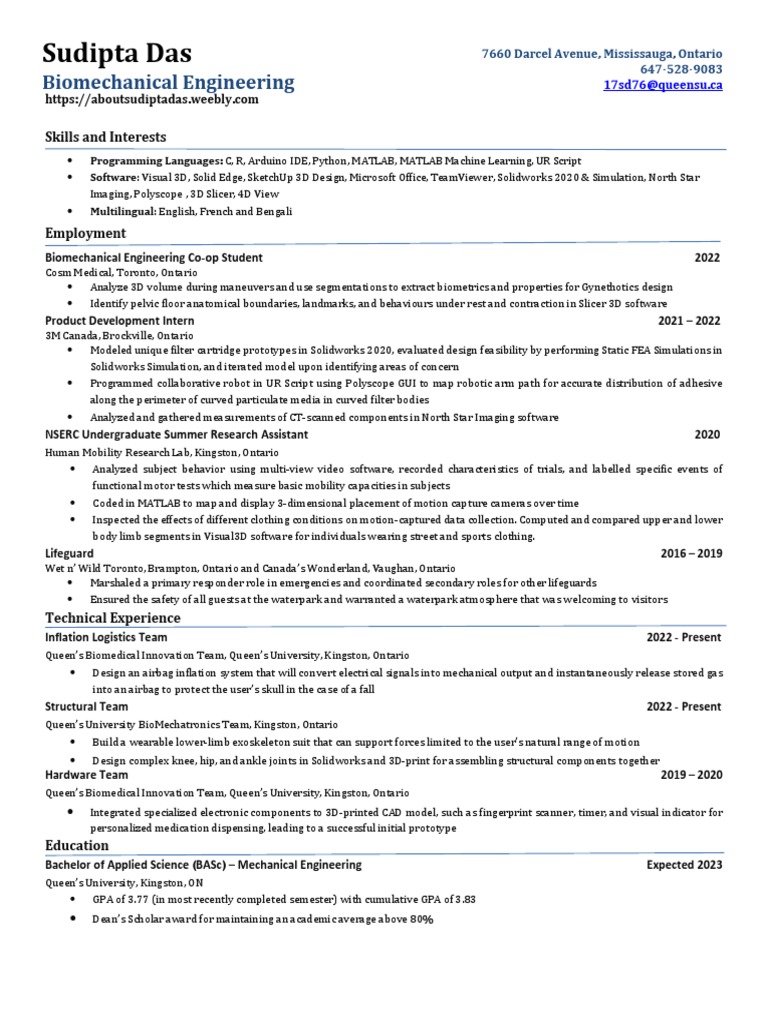 Sudipta Das Resume 01-29-23 | PDF | Simulation | 3 D Computer Graphics