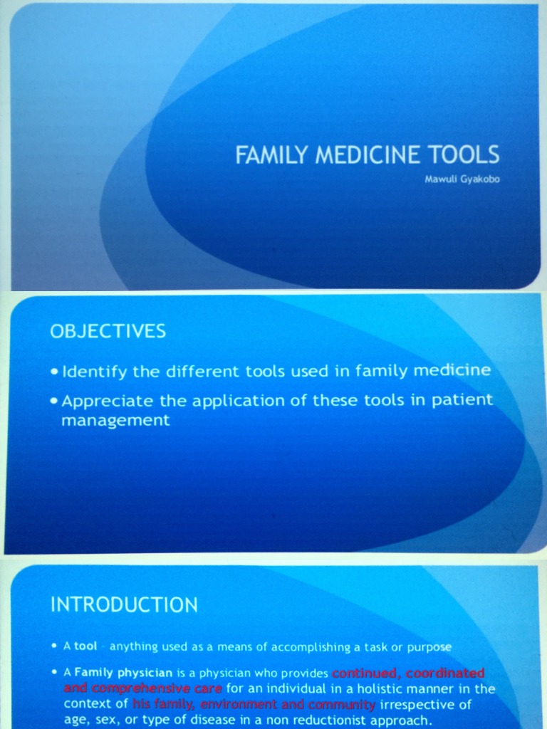 FAMILY MEDICINE TOOLS (Prof Mawuli) | PDF