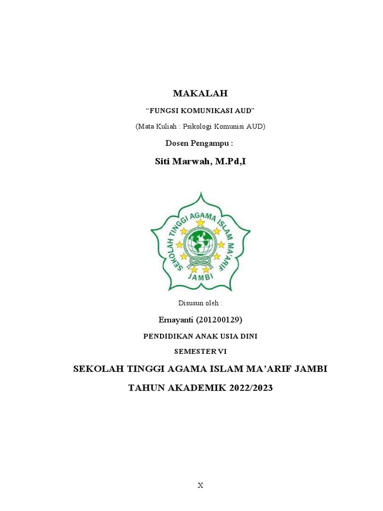 Fungsi Komunikasi Aud | PDF