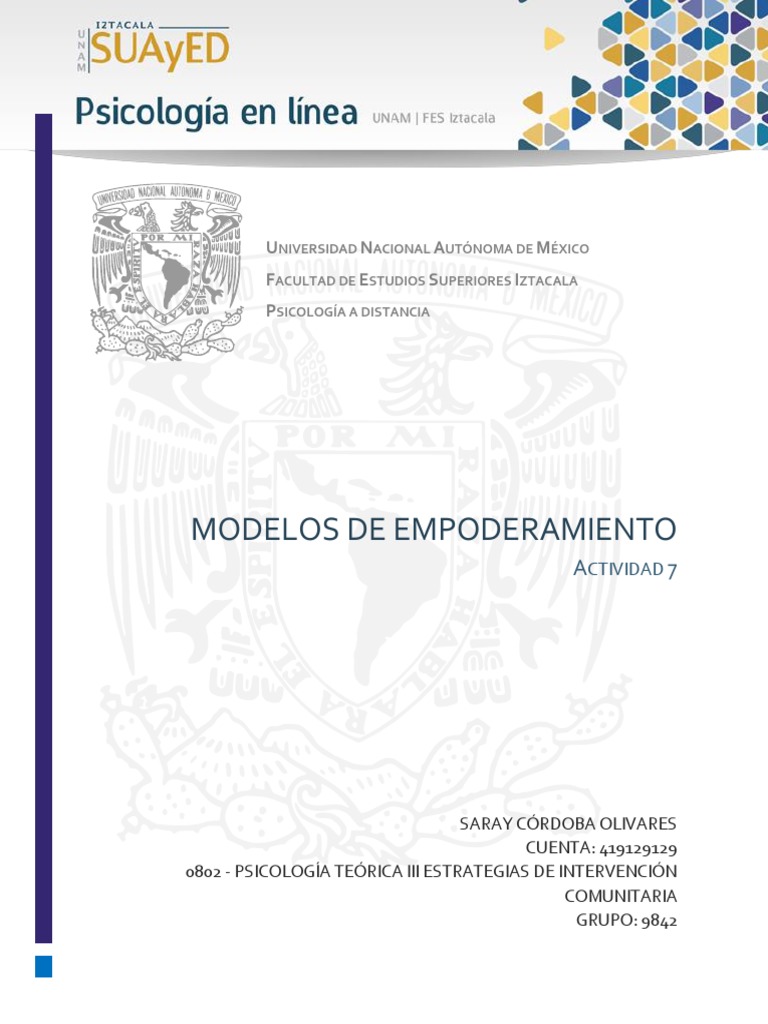 Modelo de Empoderamiento | PDF | Empoderamiento | Sicología