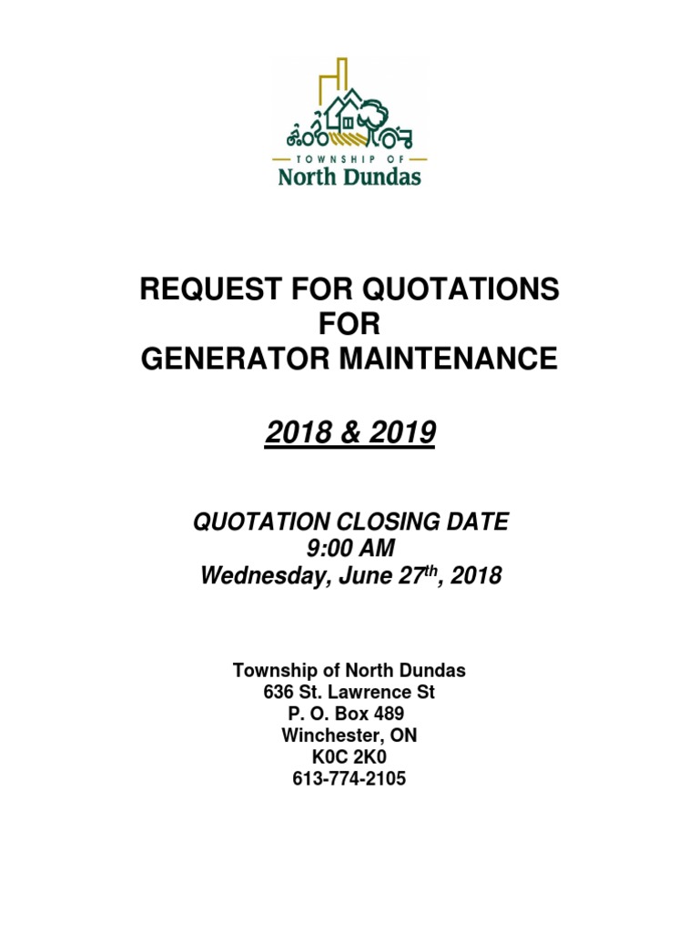 Generator Maintenance Contract RFQ 2018-2019 | PDF | Liability ...