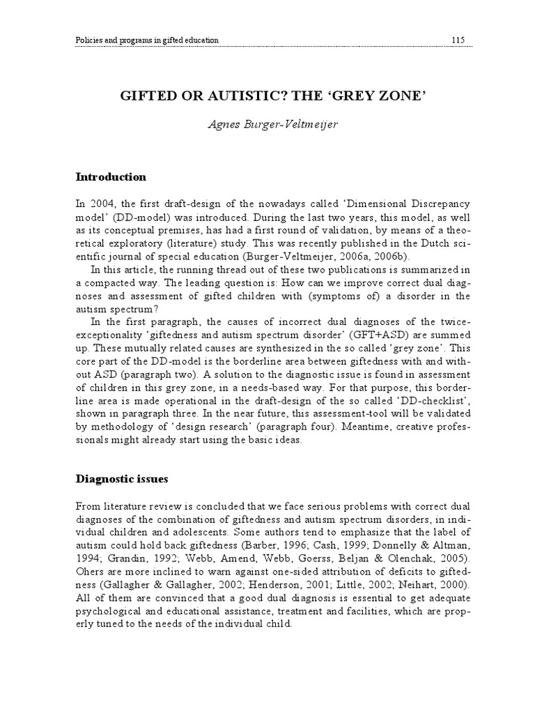 Gifted or Autistic | PDF | Autism Spectrum | Intellectual Giftedness