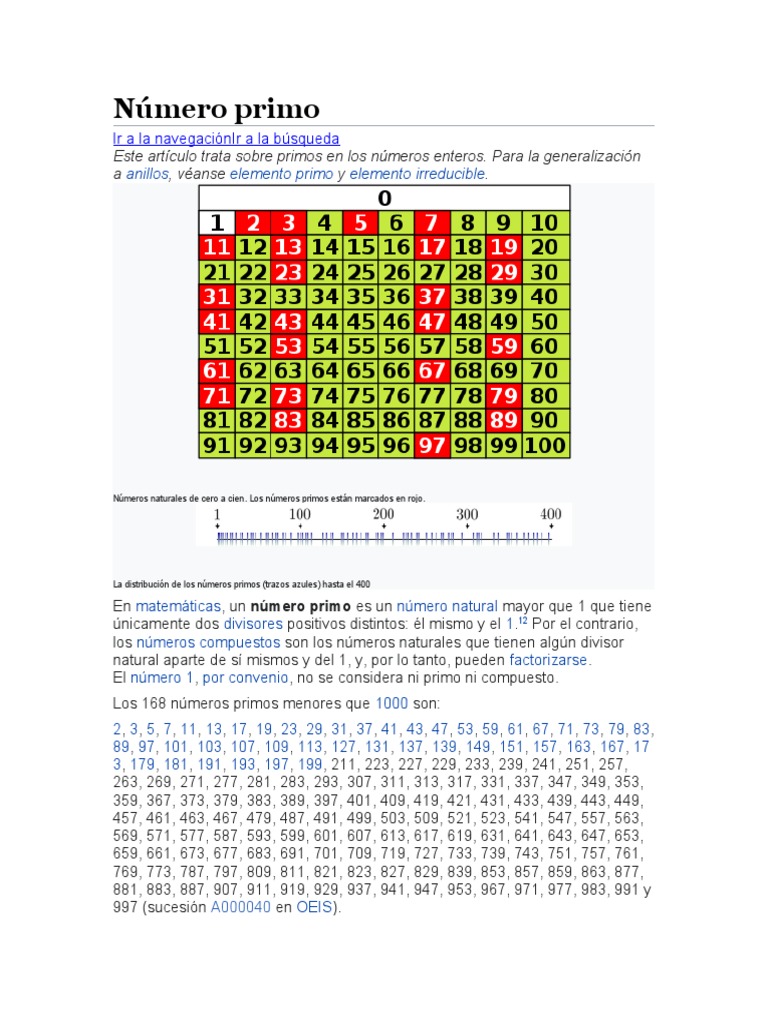 Número Primo | PDF | Número primo | Matemáticas