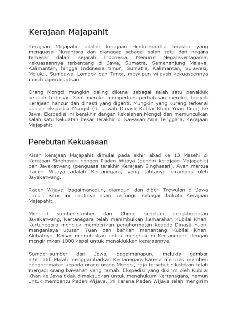 Kerajaan Majapahit | PDF