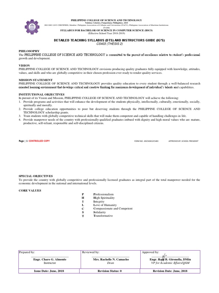Developing a Thesis Project: Guidance for Computer Science Students on ...