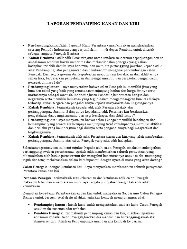 Naskah Pelantikan Bantara 2023 | PDF