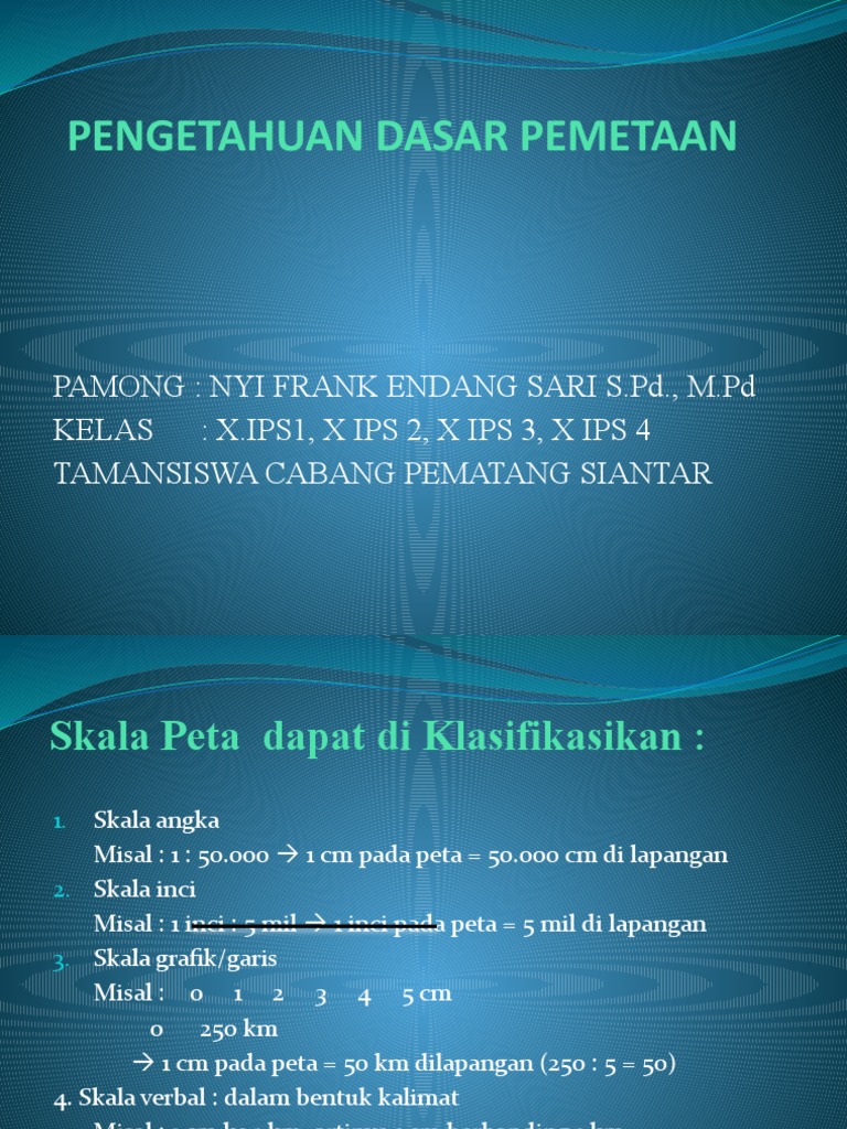 Materi Geografi X Pengetahuan Dasar Pemetaan | PDF