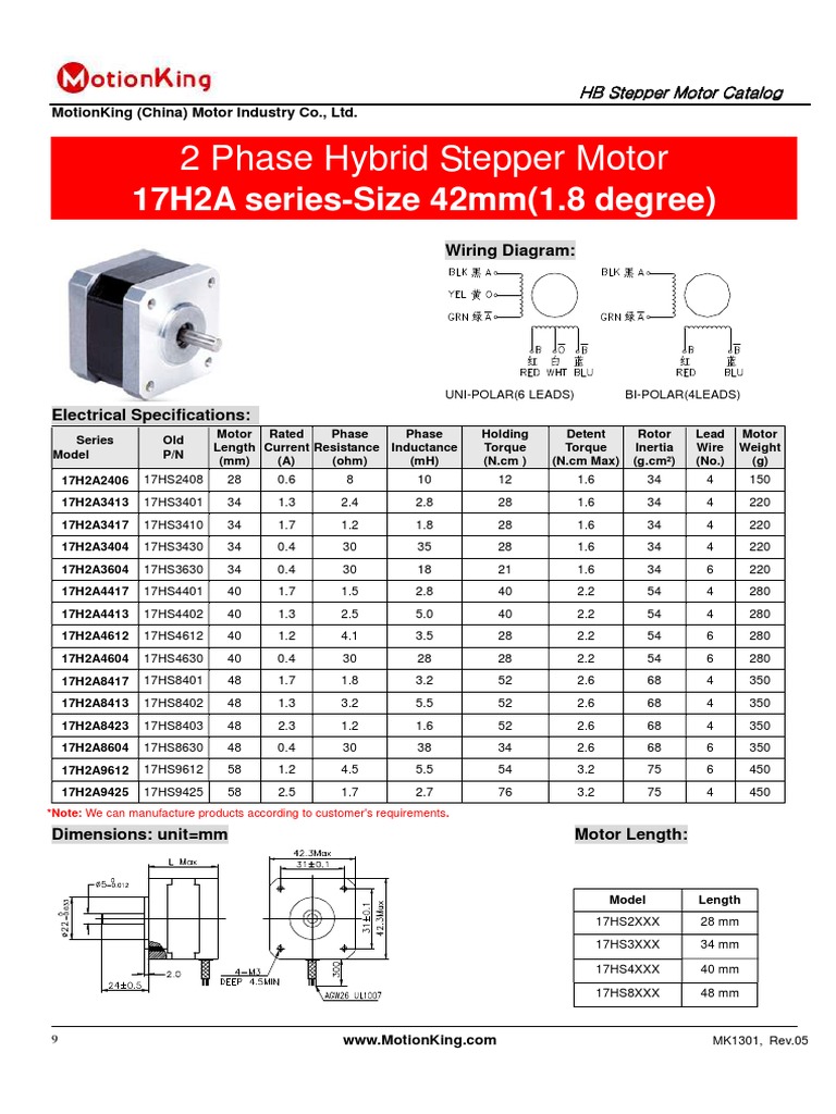 17H2A Eng Tds | PDF | Electric Motor | Electrical Engineering