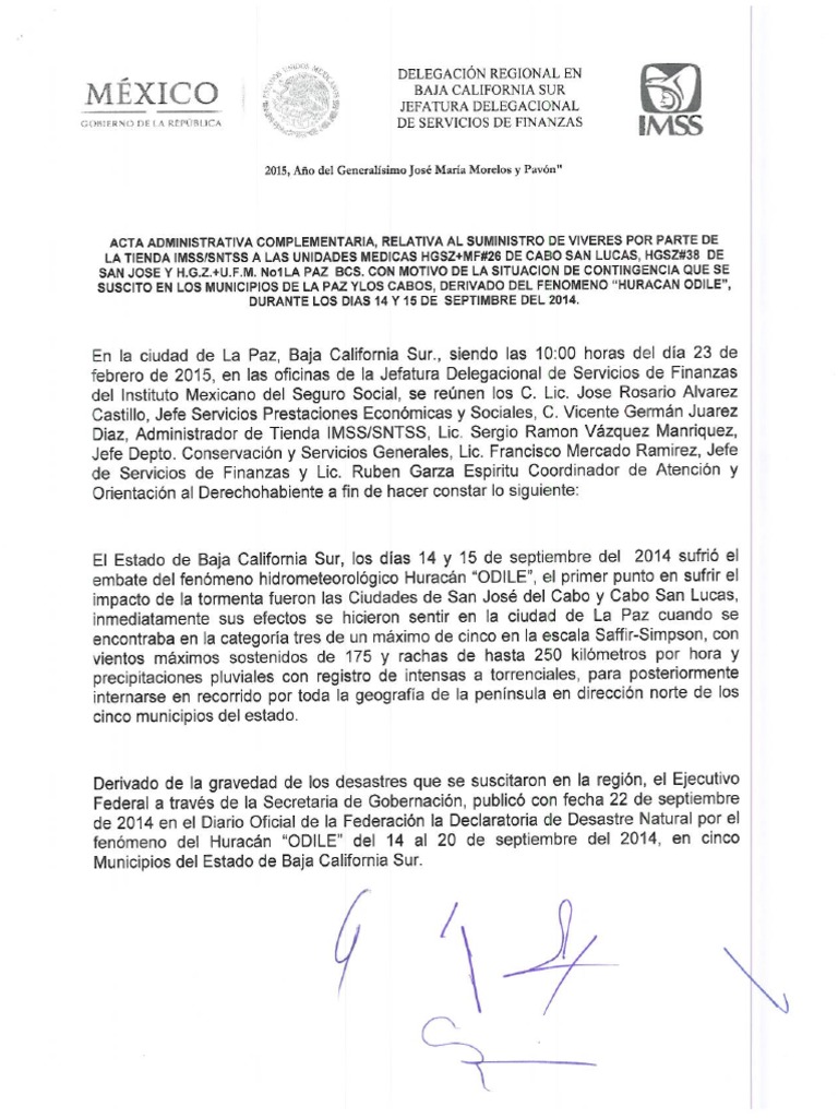 Acta Complementaria | PDF