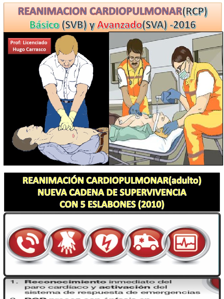 RCP Bas y Avanzado 2016 | PDF | Reanimación cardiopulmonar | Medicina CLINICA
