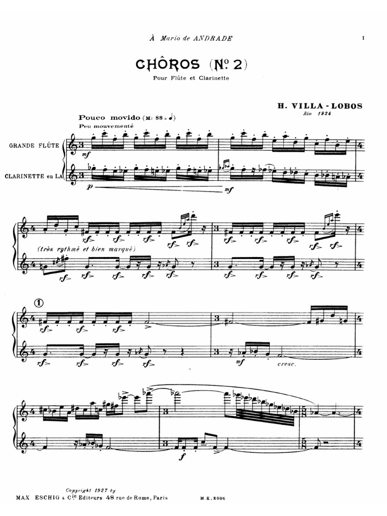 IMSLP40960-PMLP89565-Villa-Lobos - Chôros No. 2 | PDF