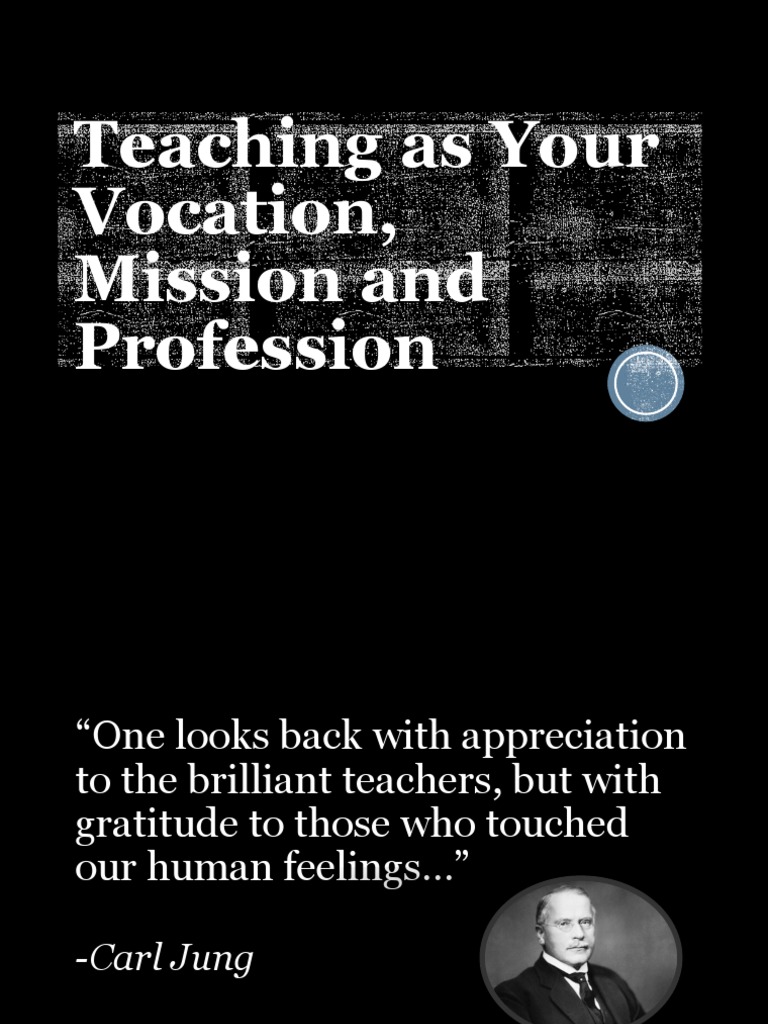 Chapter 1 Lesson 5 Teaching As Your Vocation Mission Profession | PDF ...